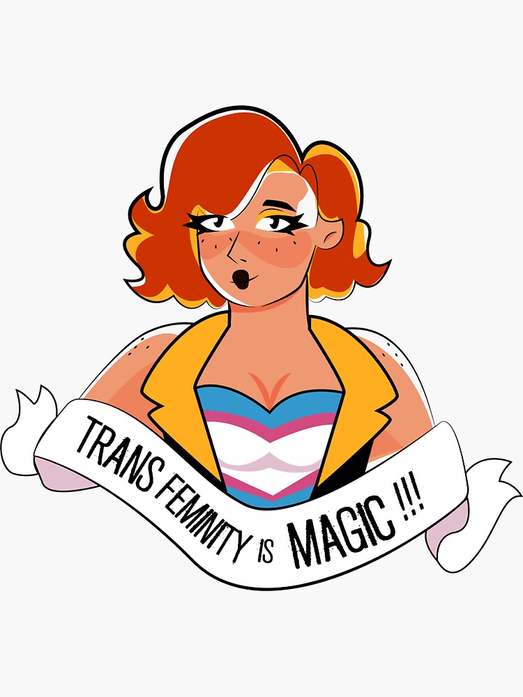 "Trans FEM IS MAGIC !!! | OC art " Sticker for Sale by HoldonVee ...