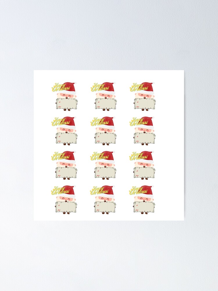 "Happy Christmas labels - multipack stickers" Poster for Sale by RAndG ...