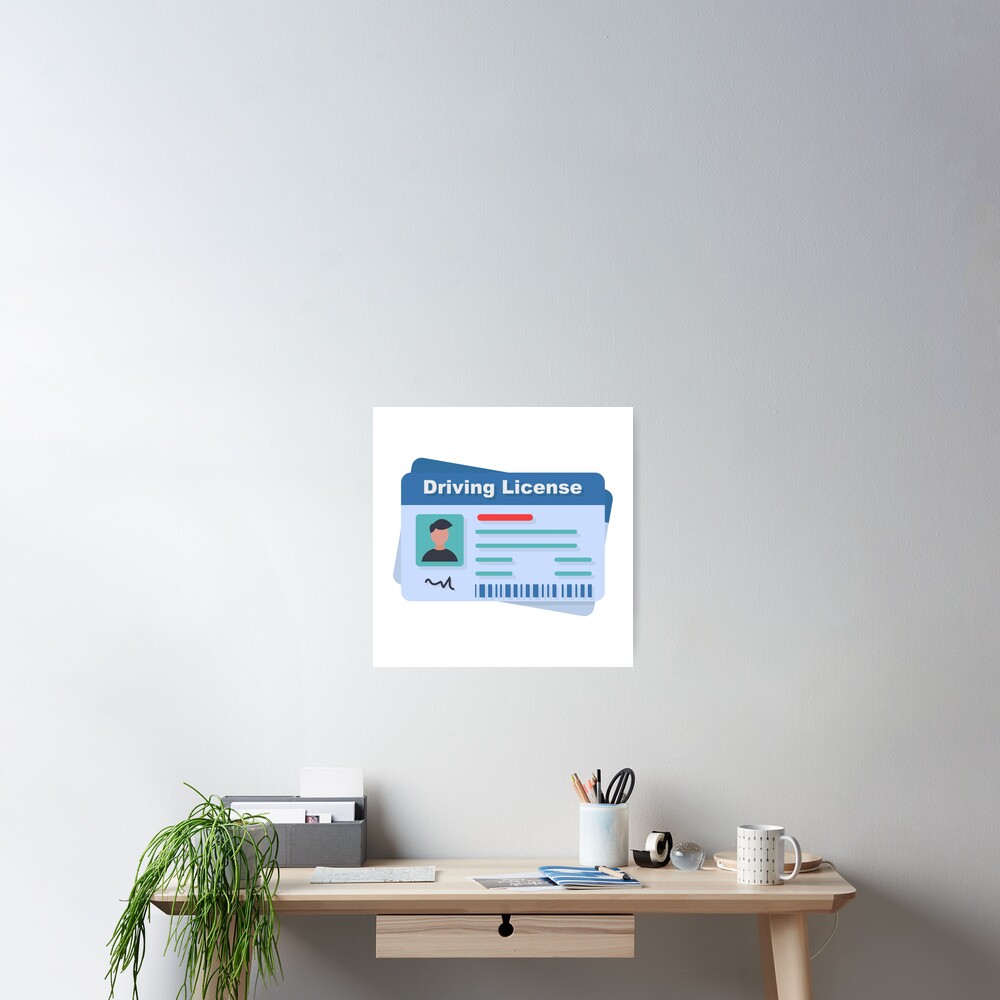 "Driver license, identification or id card template" Poster for Sale by ...