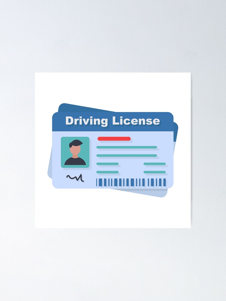 "Driver license, identification or id card template" Poster for Sale by ...