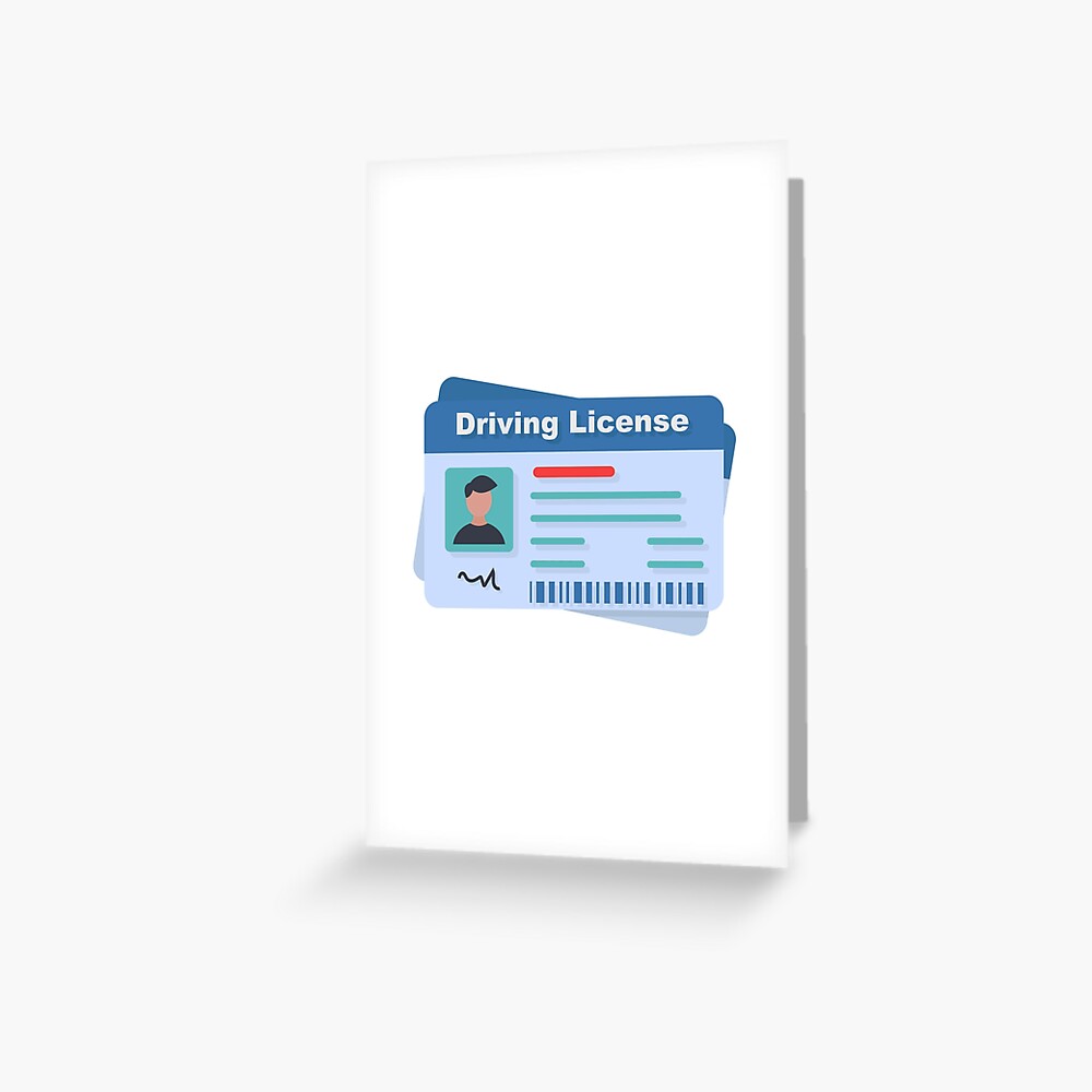 "Driver license, identification or id card template" Greeting Card for ...