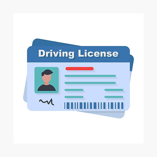 "Driver license, identification or id card template" Photographic Print ...