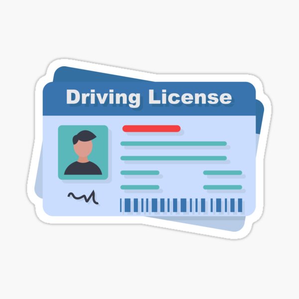 "Driver license, identification or id card template" Sticker for Sale ...