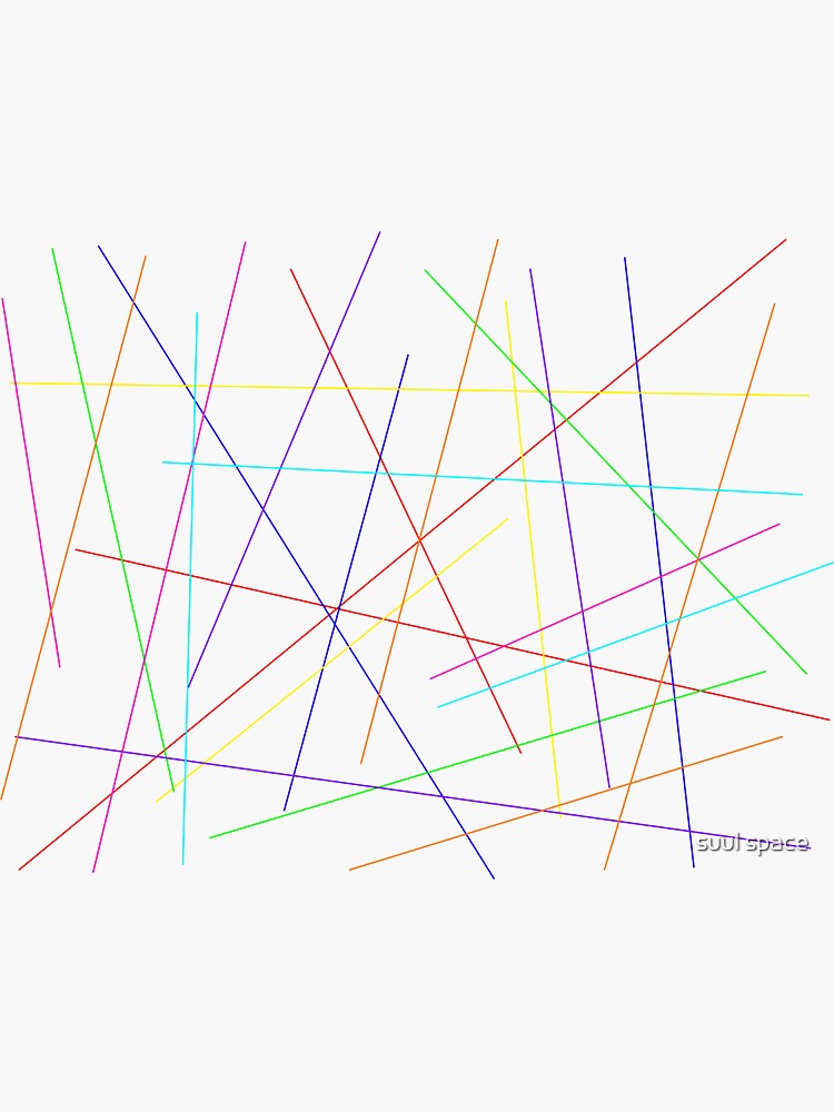 "Messy lines." Sticker for Sale by slum7 | Redbubble