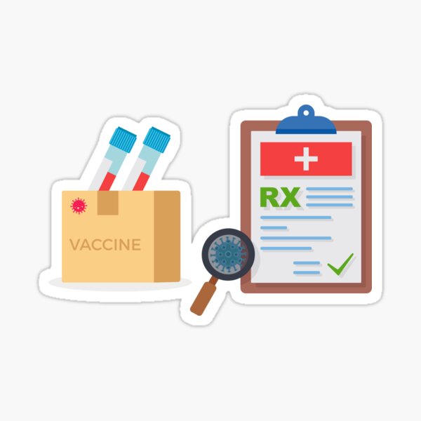 "Medicine pharmacy concept, RX medical prescription vaccine" Sticker ...
