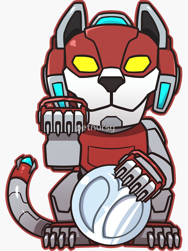 "Lucky Red Lion" Sticker by petnursy | Redbubble