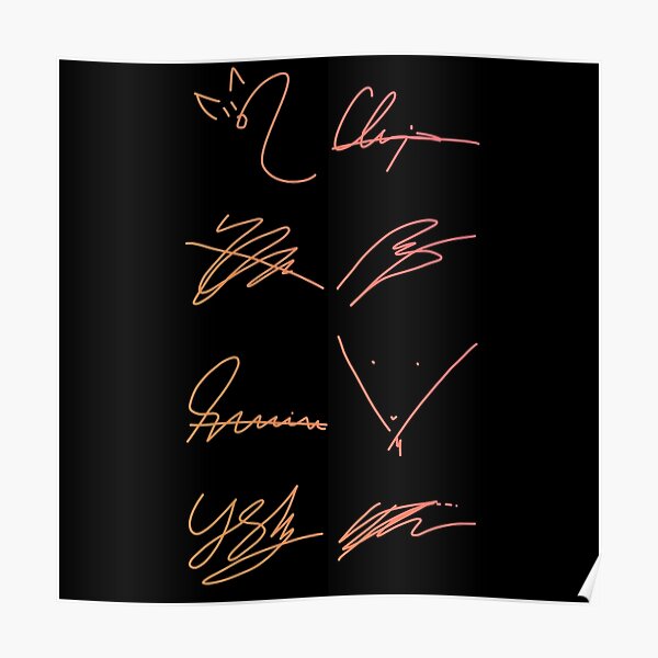 "Stray Kids | SIGNATURES" Poster for Sale by Chaeyoung21 | Redbubble