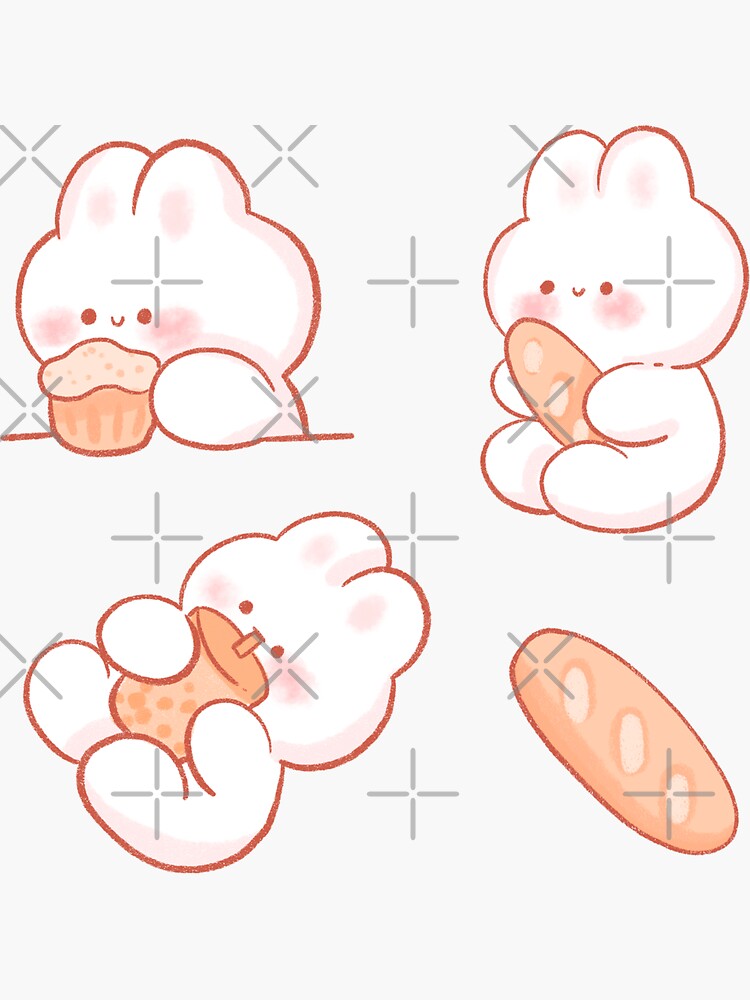 "Cute & Kawaii Bunny Drinking Boba Tea" Sticker for Sale by Pokkie ...