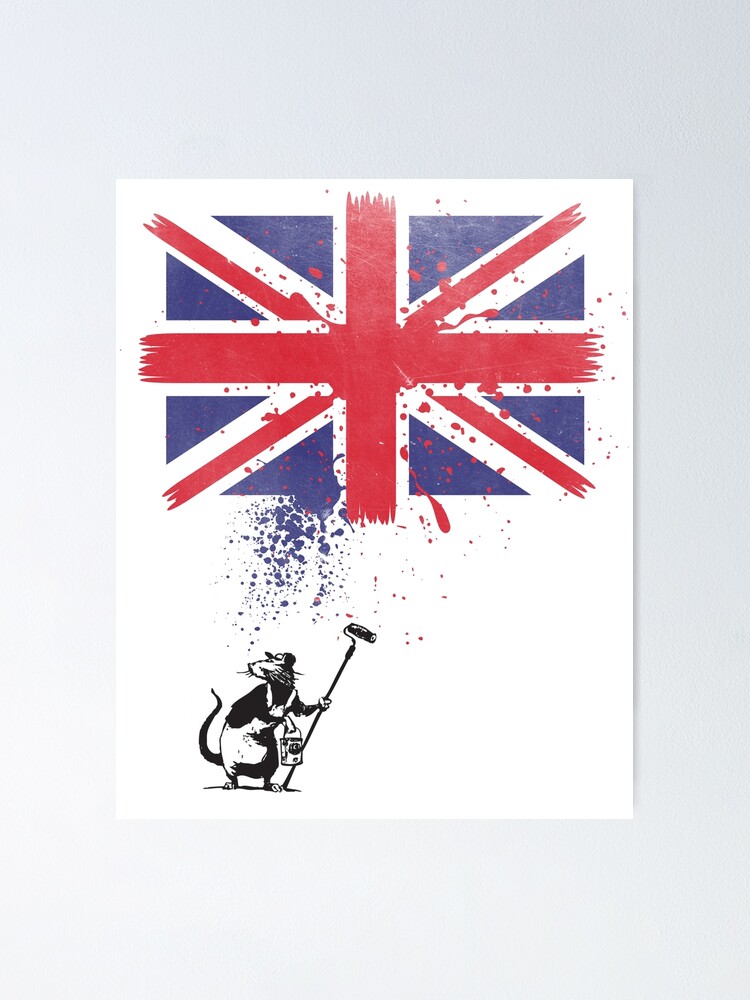 "Union Jack Banksy Style Graffiti" Poster for Sale by ReggieGrain ...