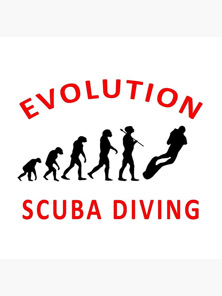"Evolution of Man - Scuba Diving" Poster for Sale by Ars-flos-est ...