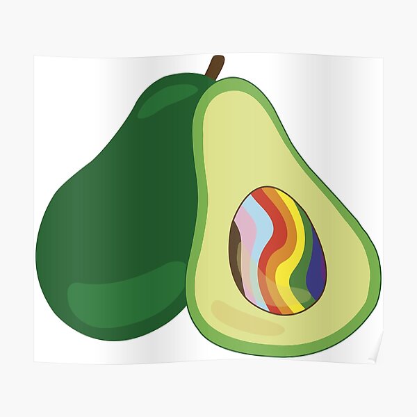"Fresh Avocado All Flag" Poster for Sale by LGBT-Art-Design | Redbubble