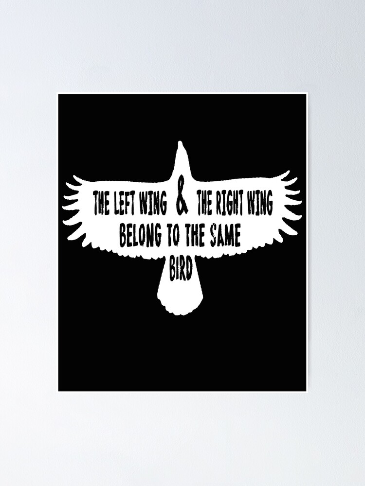 "LEFT WING & RIGHT WING" Poster by Coldwash | Redbubble