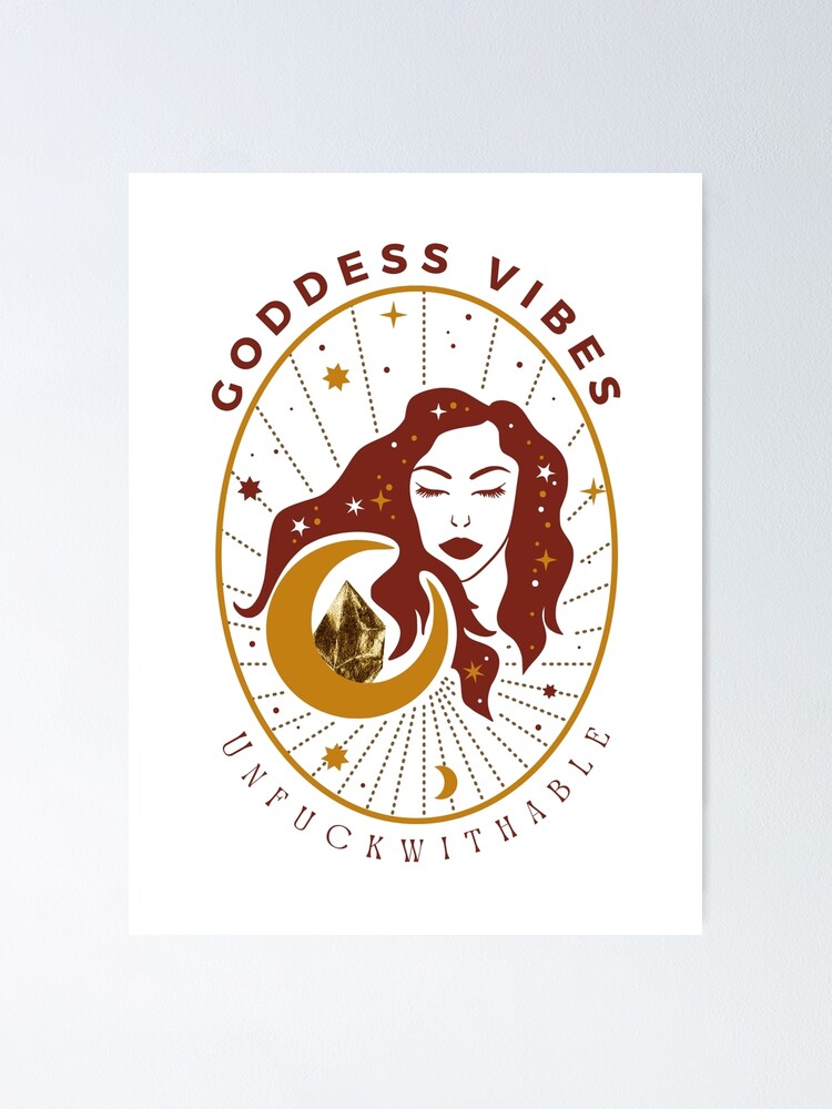 "Goddess Vibes - Imperial Gold" Poster for Sale by MindGardenx | Redbubble