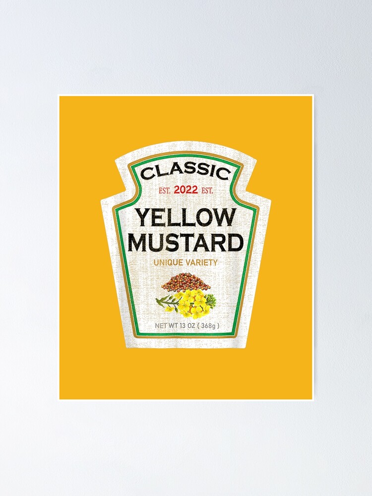 "Vintage Yellow Mustard DIY Halloween Costume Matching Group" Poster ...