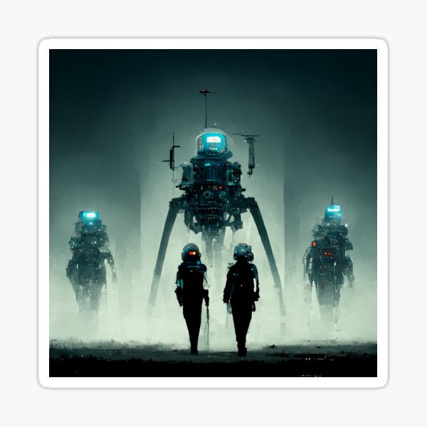 "Future of Robots" Sticker for Sale by rogandesigns | Redbubble