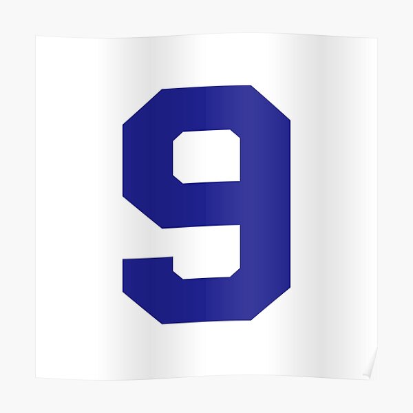 Póster «Número 9, Azul nueve, Deportes número nueve.» de TheCultStuff ...
