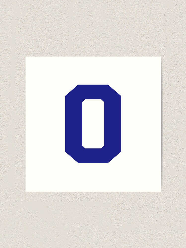 "Number 0, Blue zero, Sports number zero" Art Print for Sale by ...