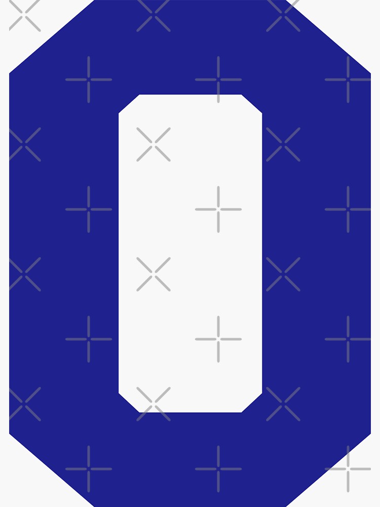 "Number 0, Blue zero, Sports number zero" Sticker for Sale by ...