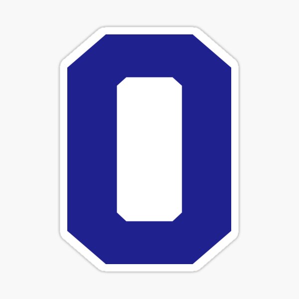 "Number 0, Blue zero, Sports number zero" Sticker for Sale by ...