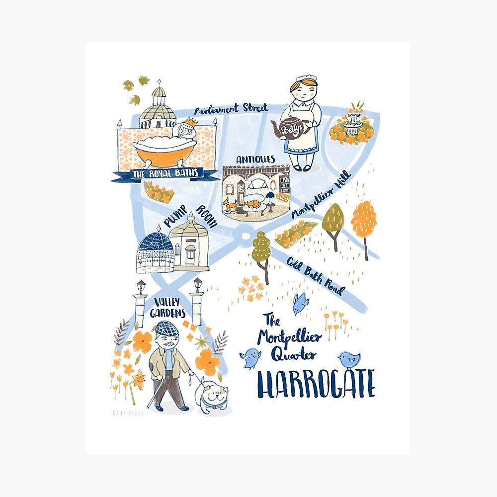 Art & Collectibles Drawing & Illustration Digital Yorkshire map ...