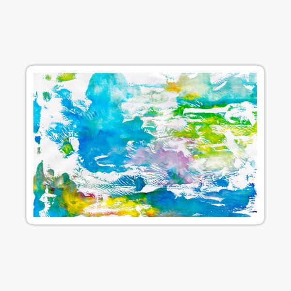 "Algae and Aqua - Abstract Painting " Sticker for Sale by AnanasArt ...