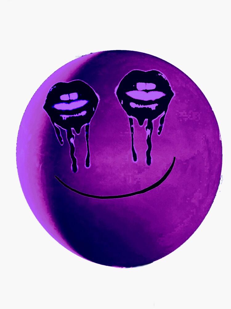 "goth smiley" Sticker for Sale by weirdove | Redbubble