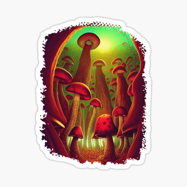 "Shroom Forest" Sticker for Sale by Jehlove | Redbubble