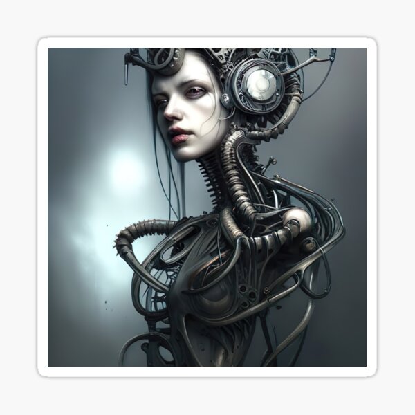 "Biomechanical Woman " Sticker for Sale by GothicArtistry | Redbubble