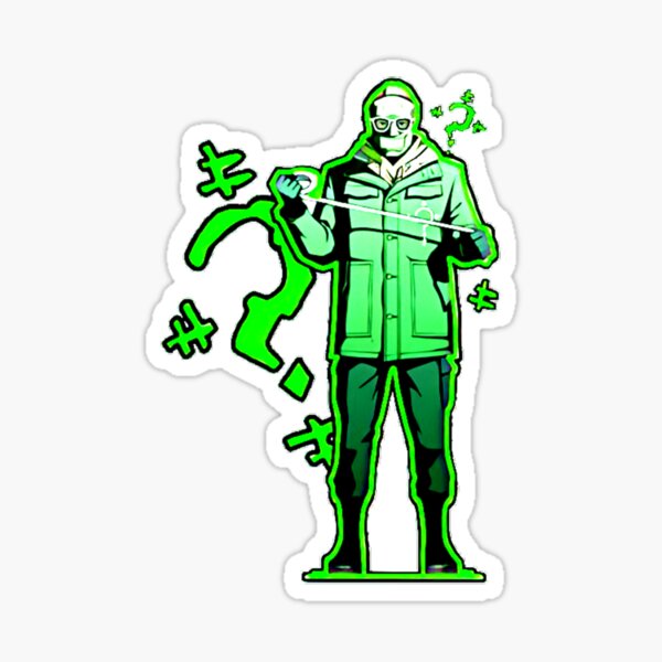 "RIDDLER THE RIDDLER" Sticker for Sale by smondpetit | Redbubble