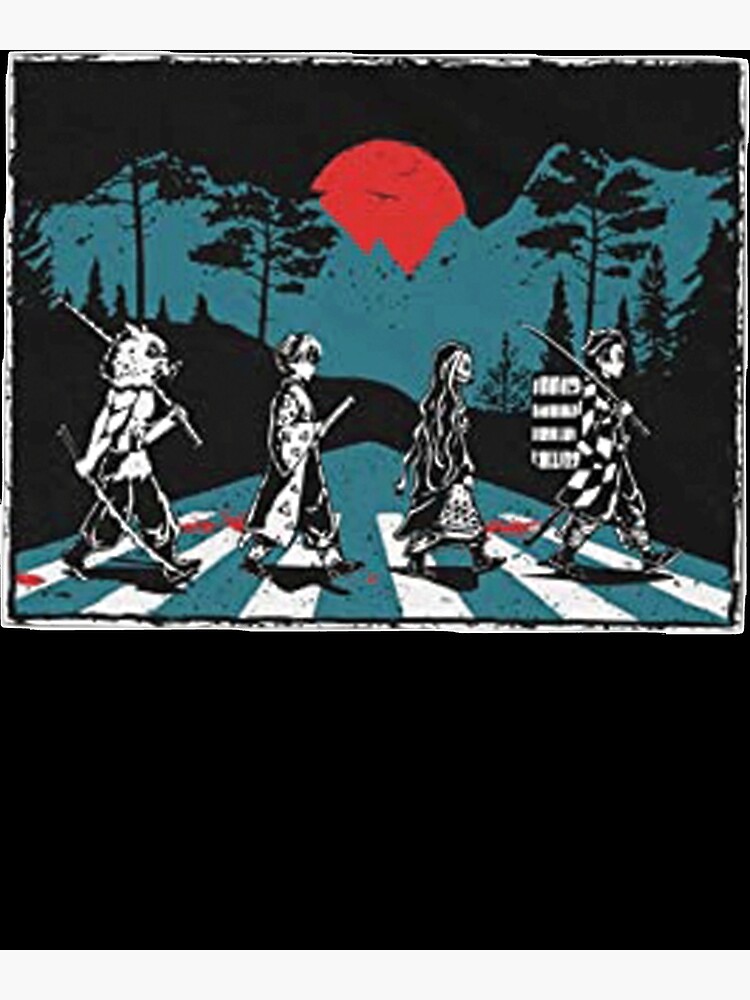 "Demon slayer, Abbey Road Tanjiro Nezuko Zenitsu Inosuke " Art Print ...