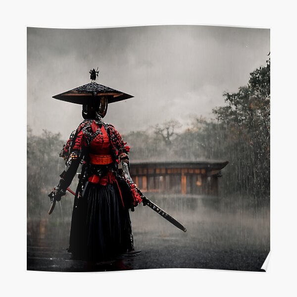 "Samurai in the Rain Samurai in Rain" Poster for Sale by piXn- | Redbubble