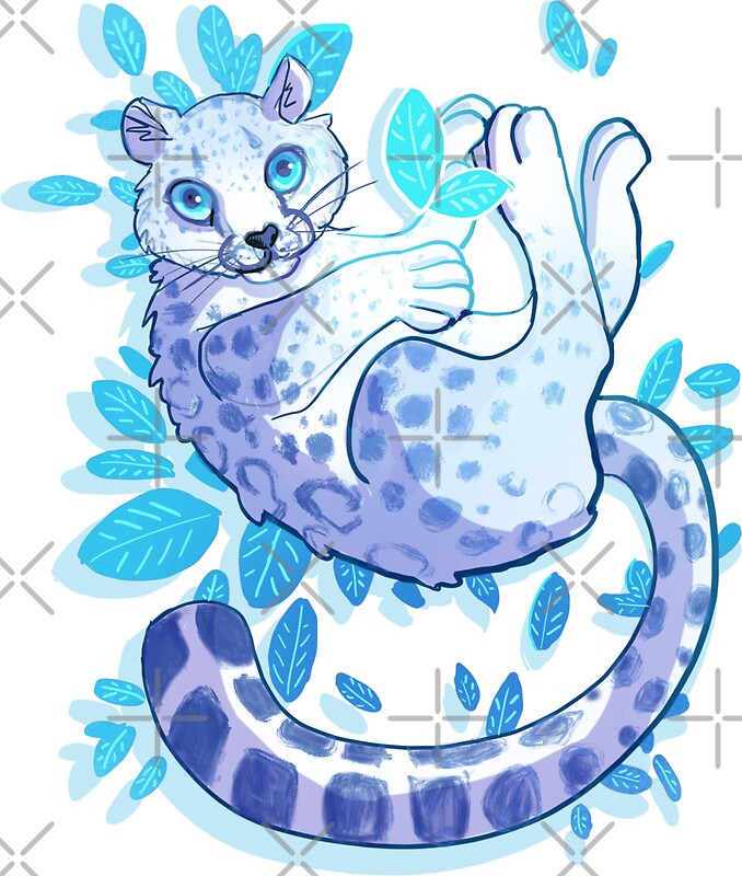 Snow Leopard Cartoon: Stickers | Redbubble