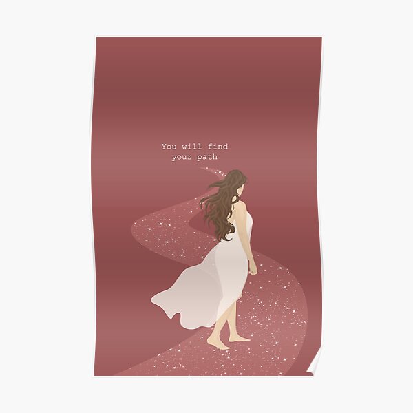 "Find Your Path - Positive Celestial Empoweing Woman Art" Poster for ...