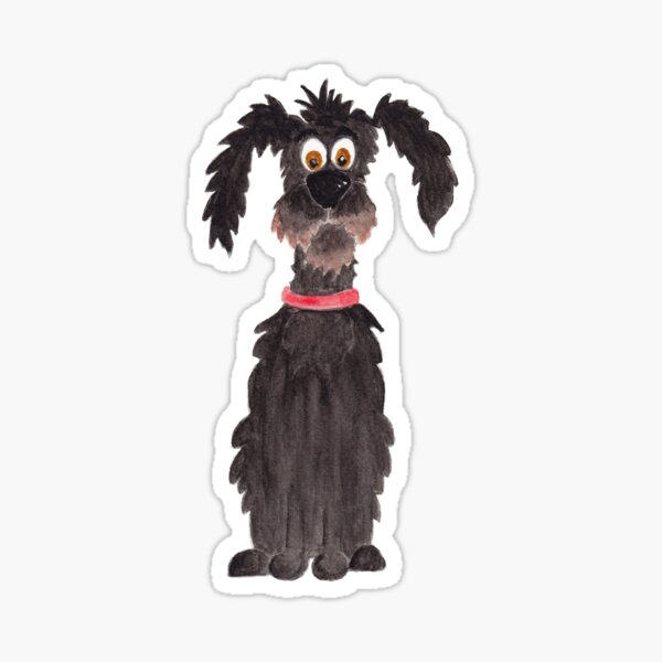 "Douglas the Doodle" Sticker for Sale by CurlyPigArt | Redbubble