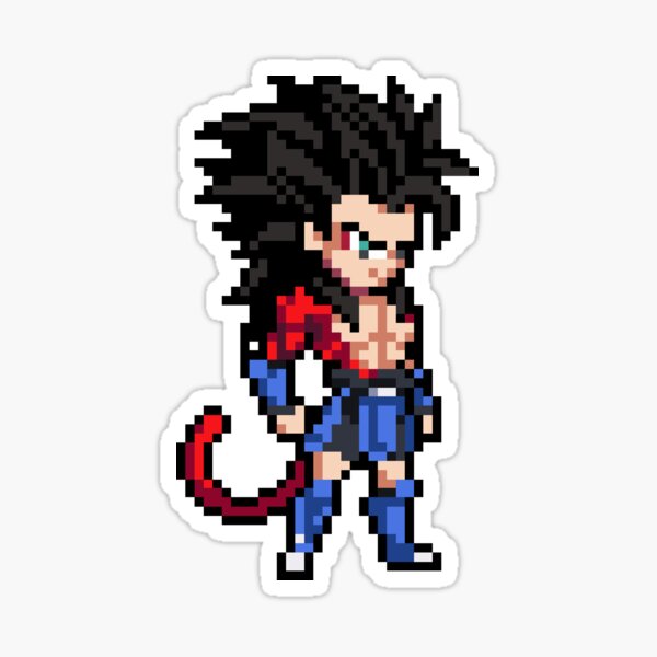 "Shallot Super Saiyan 4 HQ Pixel Edition" Sticker for Sale by adventfan ...