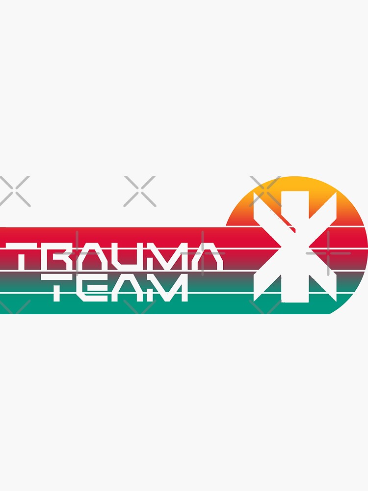 "Trauma Team Cyberpunk" Sticker for Sale by SpiceDoc | Redbubble