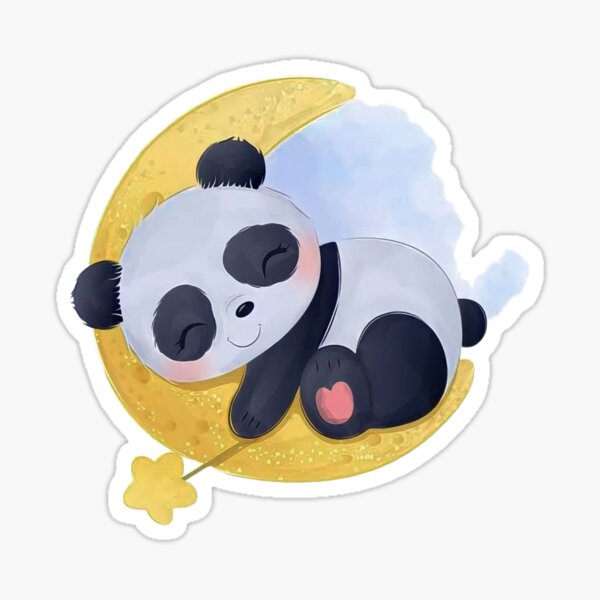 "Sleeping panda" Sticker for Sale by Krishnaharsha | Redbubble