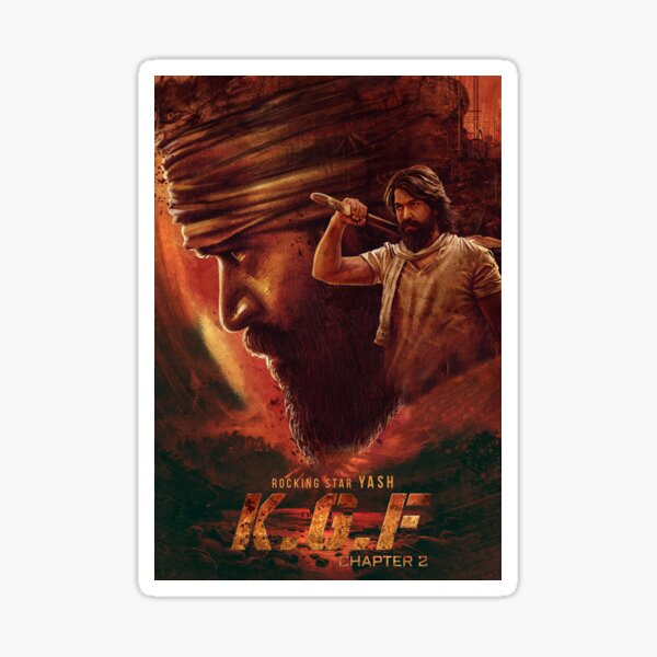 "Trending KGF poster" Sticker for Sale by pickyartx | Redbubble