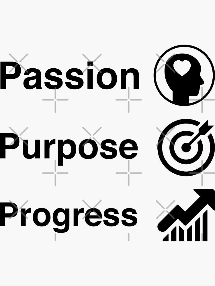 "Passion purpose progress motivational and inspirational quote design ...