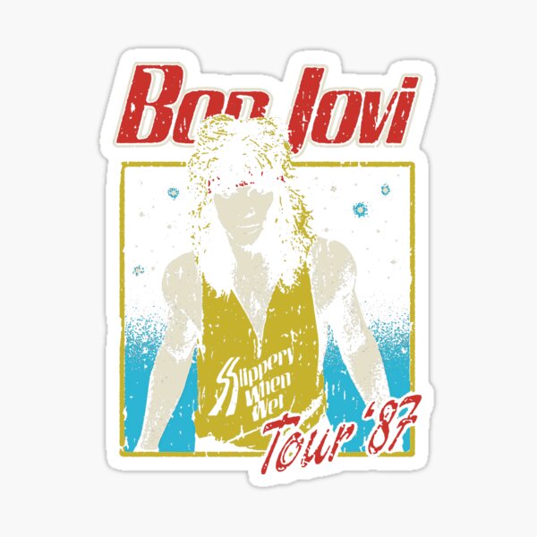 "Bon Jovi " Sticker for Sale by yukobooker | Redbubble