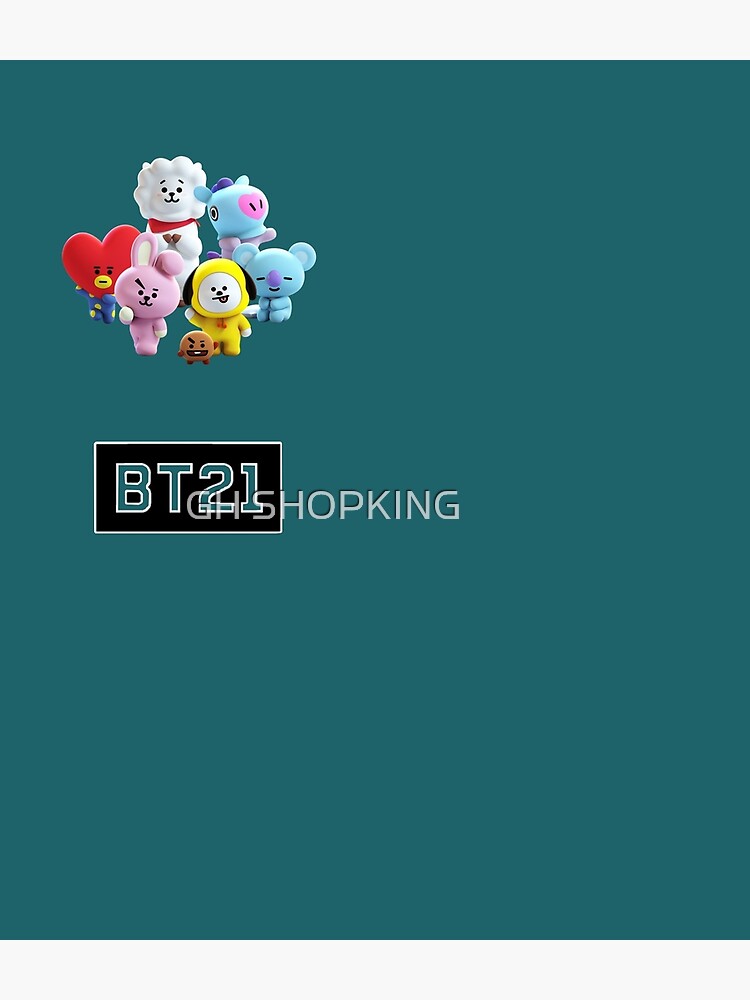 "Bt21 Characters with Logo (pattern) Sticker , Bt21 Monich , BT21 ...