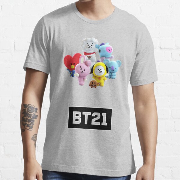"Bt21 Characters with Logo (pattern) Sticker , Bt21 Monich , BT21 backpack" T-shirt for Sale by ...