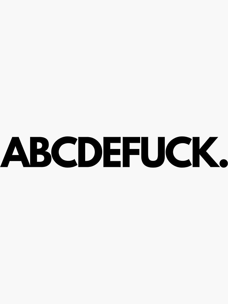 "ABCDEF" Sticker for Sale by Beaq | Redbubble