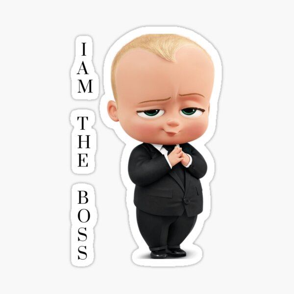 "I AM THE BOSS BABY " Sticker for Sale by PuyaKata | Redbubble