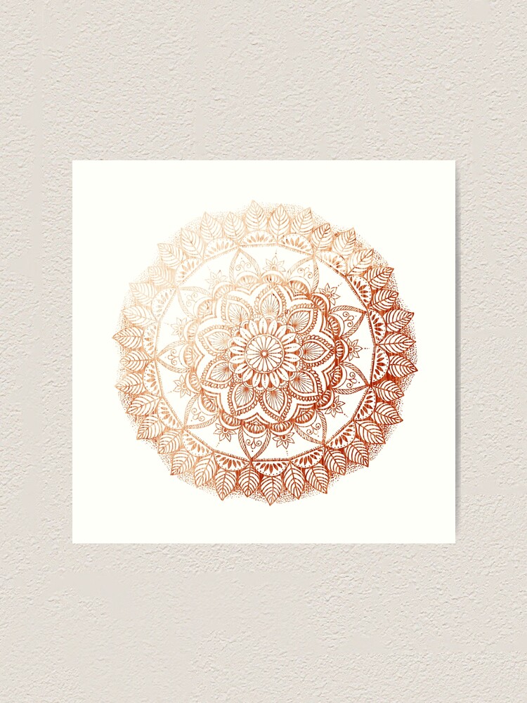 "Mandala Rose Gold" Art Print by Clementine05 | Redbubble
