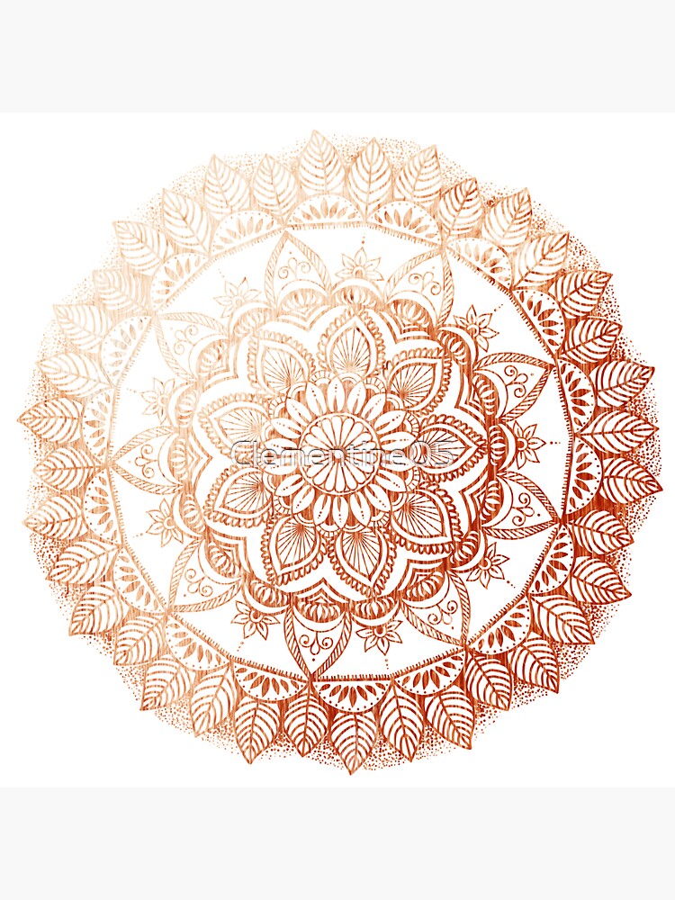 "Mandala Rose Gold" Sticker by Clementine05 | Redbubble