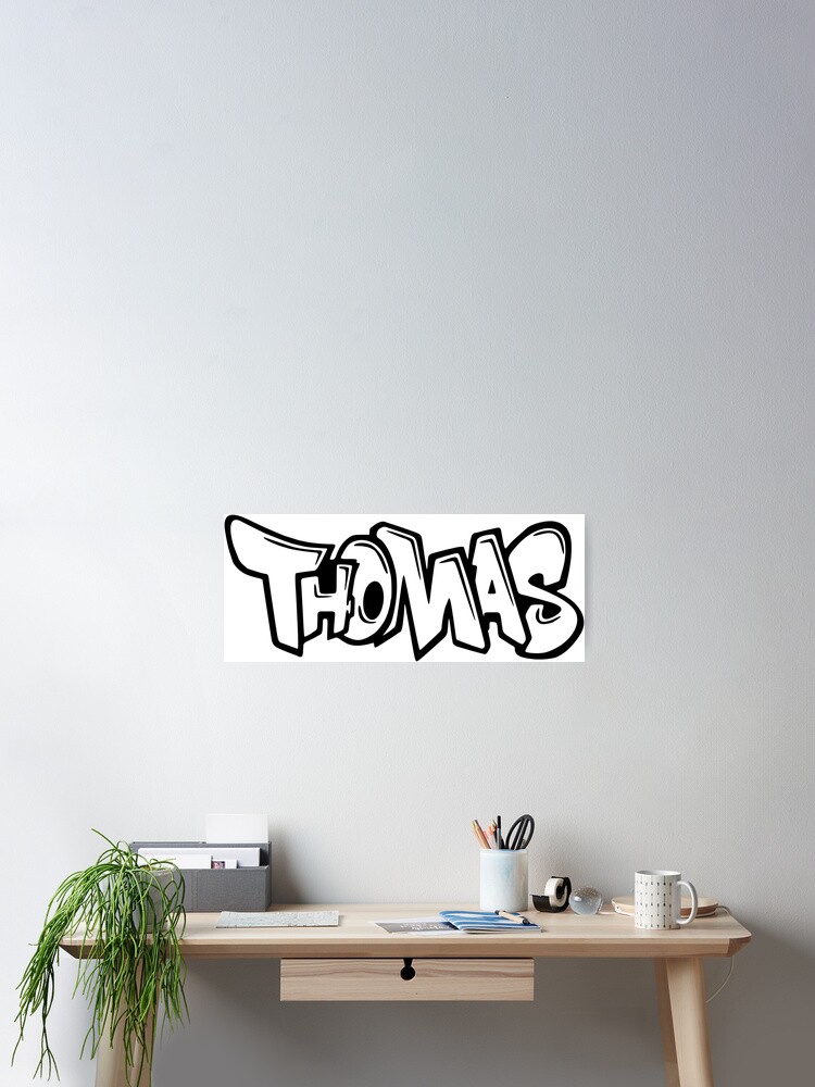 "Thomas - Graffiti Name Design" Poster for Sale by NameThatShirt ...