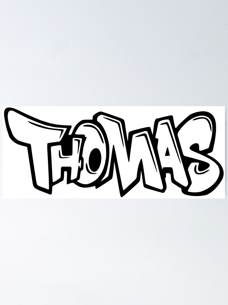 "Thomas - Graffiti Name Design" Poster for Sale by NameThatShirt ...