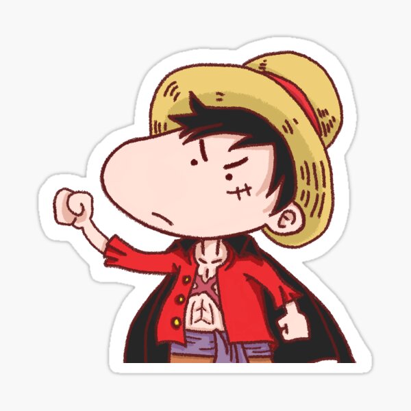 "Monkey D Luffy" Sticker for Sale by ChipChipp | Redbubble