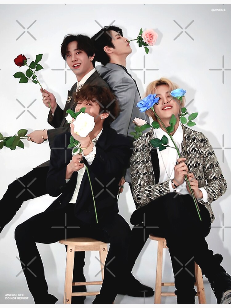 Pegatina «The Rose boy band álbum infantil coreano Black Rose The Rose She's in the rain kpop ...